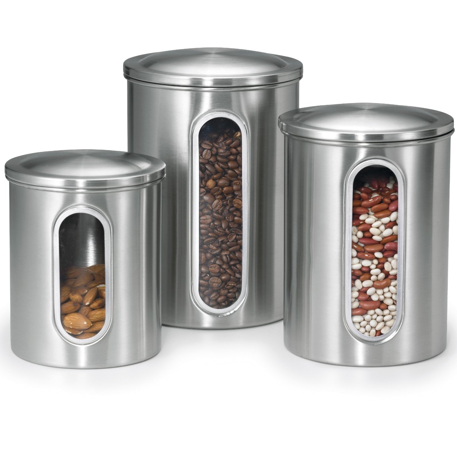 5 Best Stainless Steel Kitchen Canister Set - Convenient and handy unit ...