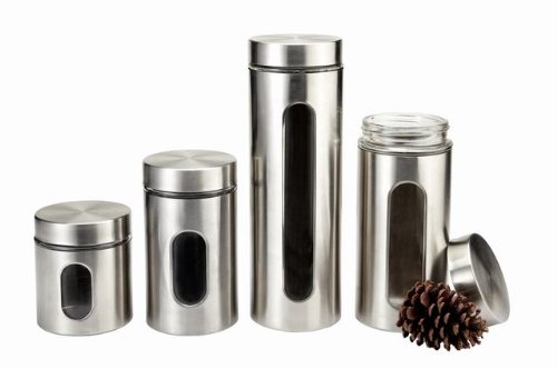 5 Best Stainless Steel Kitchen Canister Set - Convenient and handy unit ...